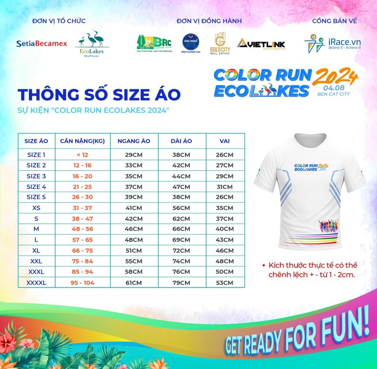 Các thông tin chính về giải đường chạy sắc màu - COLOR RUN ECOLAKES ...
