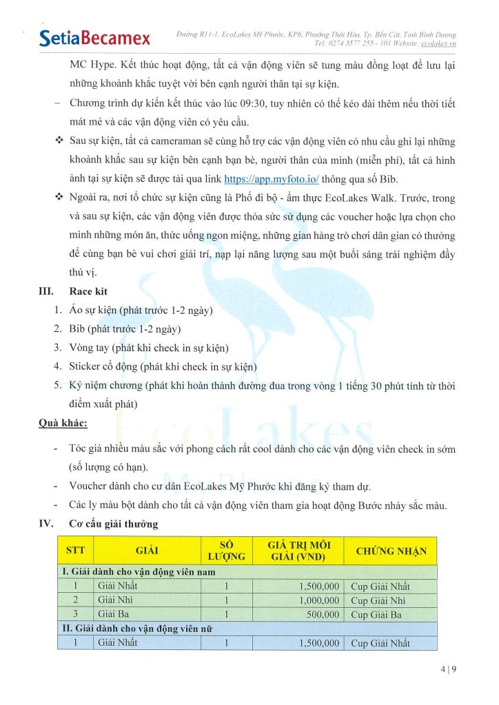 Công bố giải đường chạy sắc màu - COLOR RUN ECOLAKES 2024 🌈 - EcoLakes ...